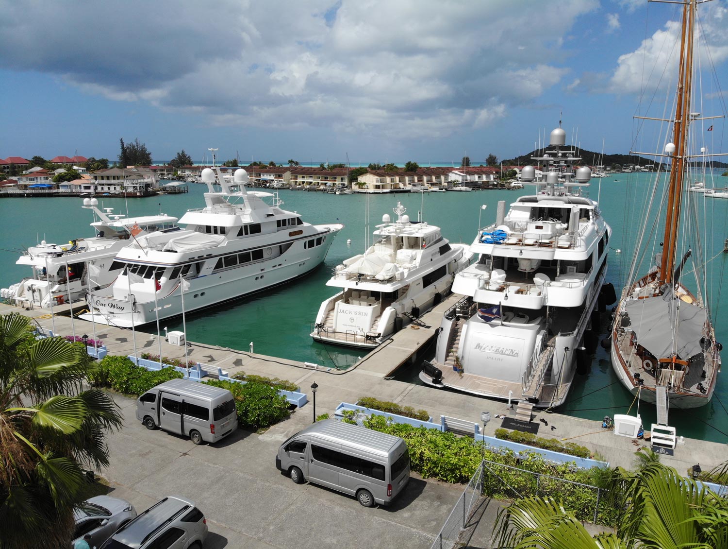 Superyacht Dock - Jolly Harbour Marina & Boatyard